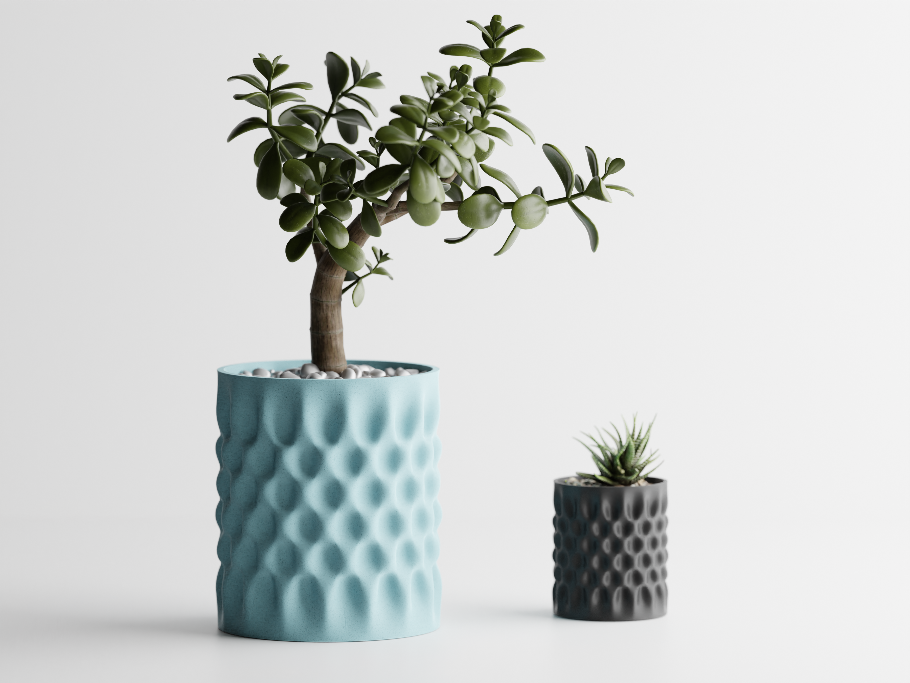 Modern Indented Plant Pot Vase (SET OF 2) – The Butler’s Company